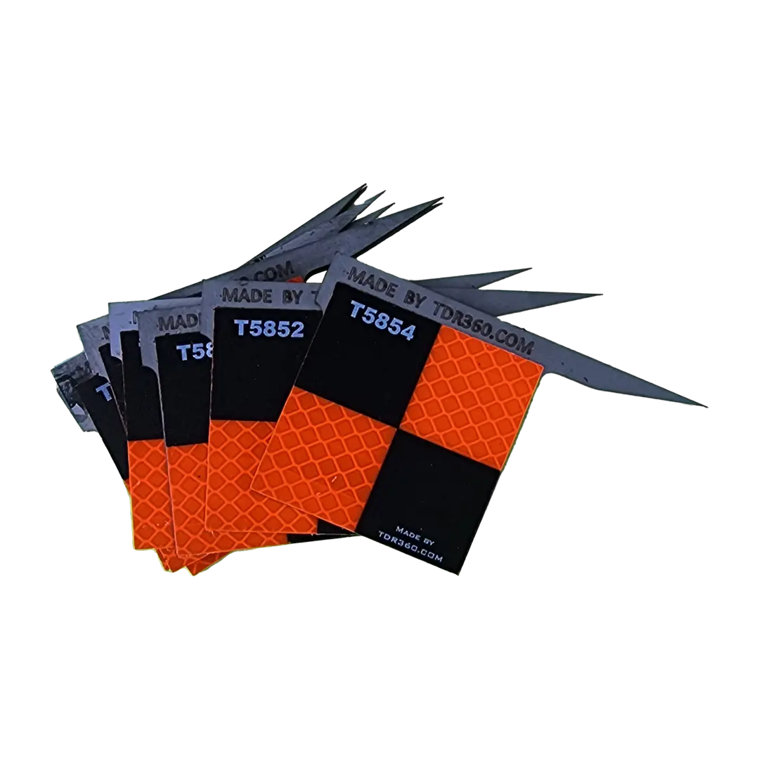 Reflective survey target 50mm x 50mm - Visible on 2 sides – TDR360