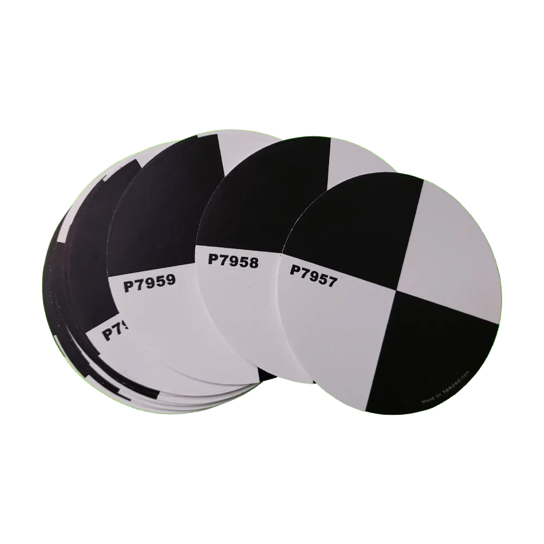Round self-adhesive target for 3D laser scanner – TDR360